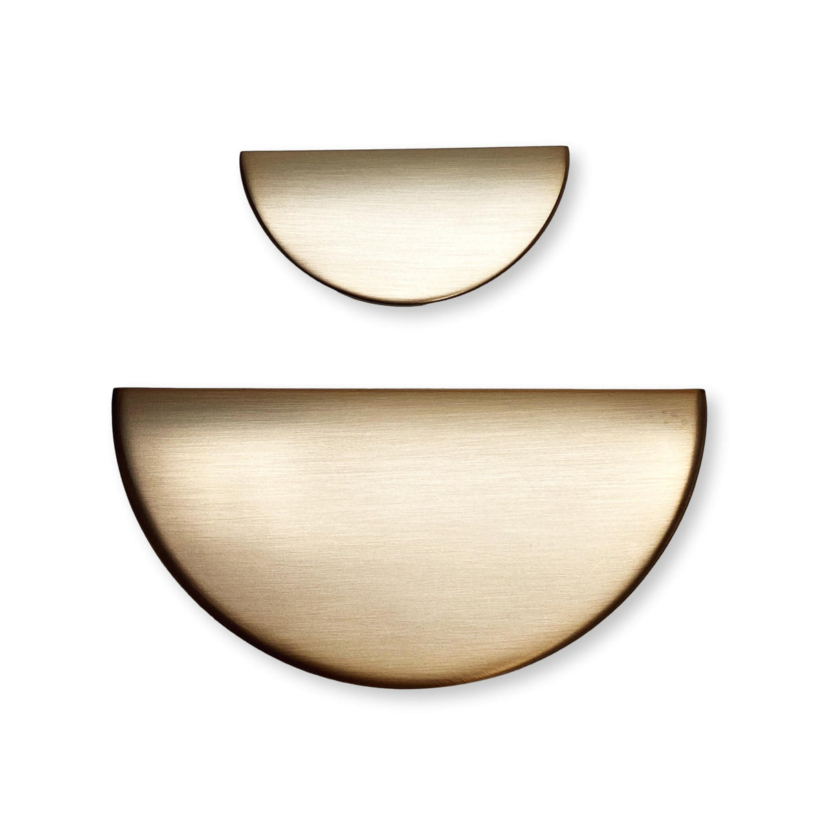 Semi-Circle "Horizon" Brushed Bronze Drawer Pulls – Forge Hardware Studio