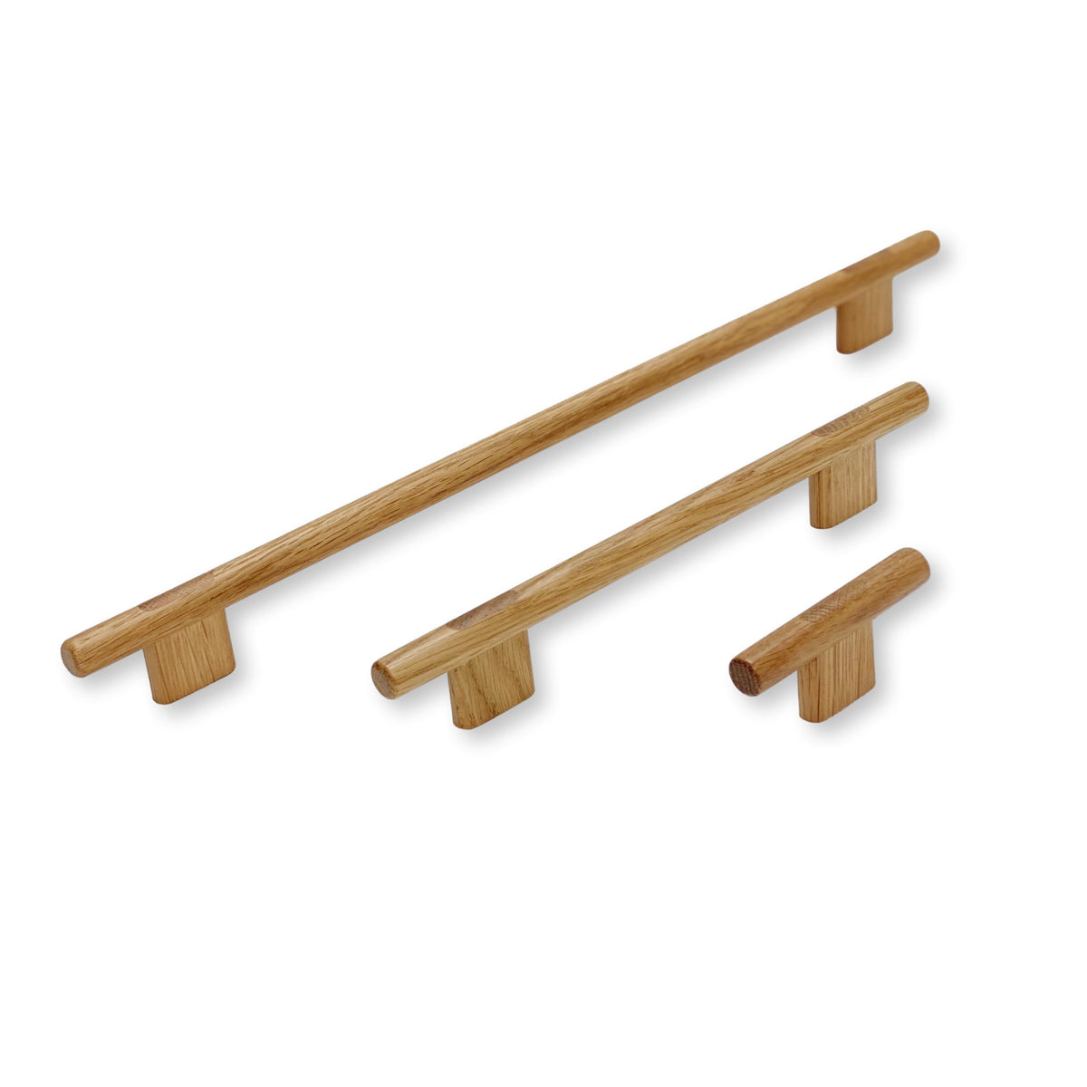 Lacquered Oak "Join" Wood Cabinet Knobs and Drawer Handles – Forge ...