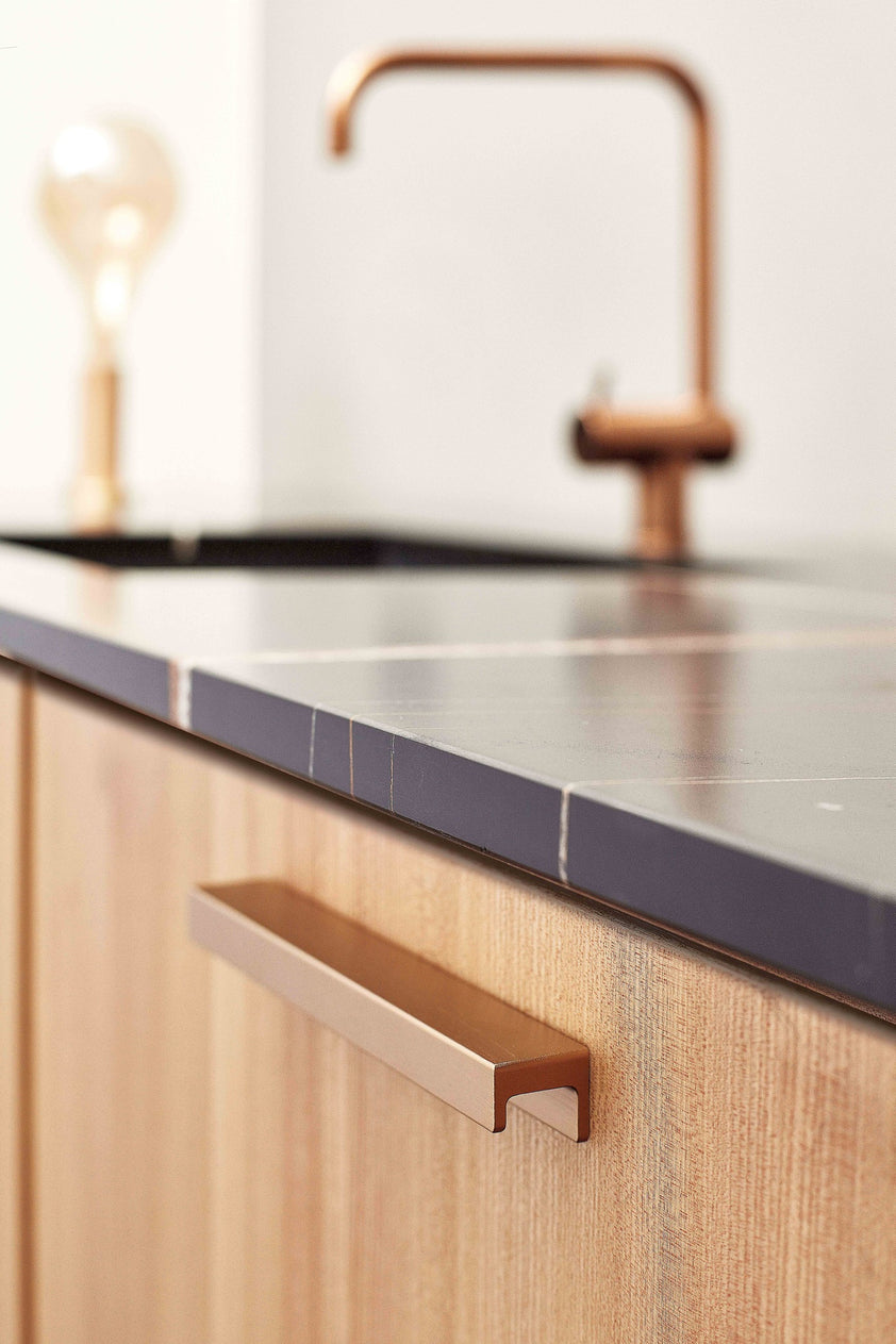 Brushed Bronze "Station" Drawer Tab Pull – Forge Hardware Studio