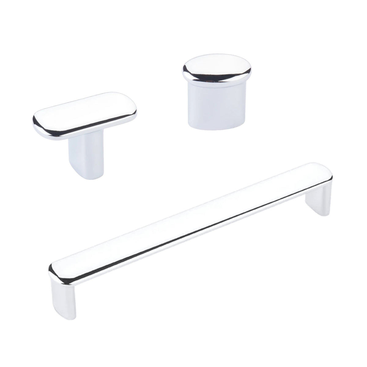 Polished Chrome "Lake" Drawer Pulls and Cabinet Knobs – Forge Hardware ...