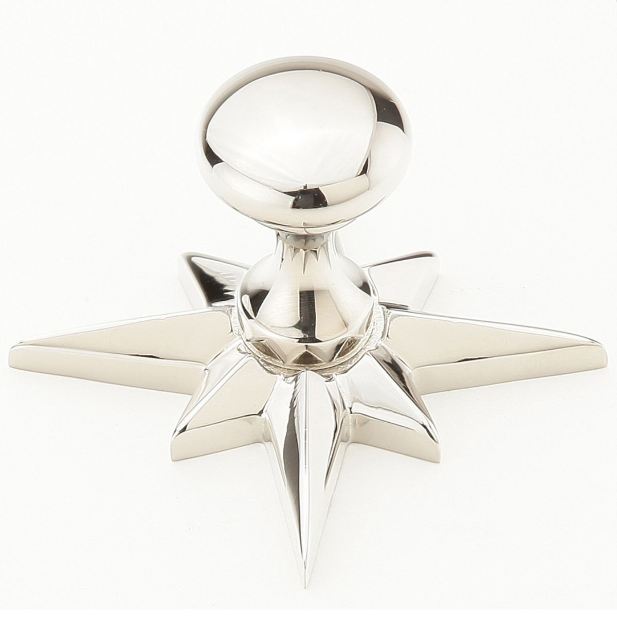 Sonata Polished Nickel 11/16" Round Knob Star Backplate – Forge ...