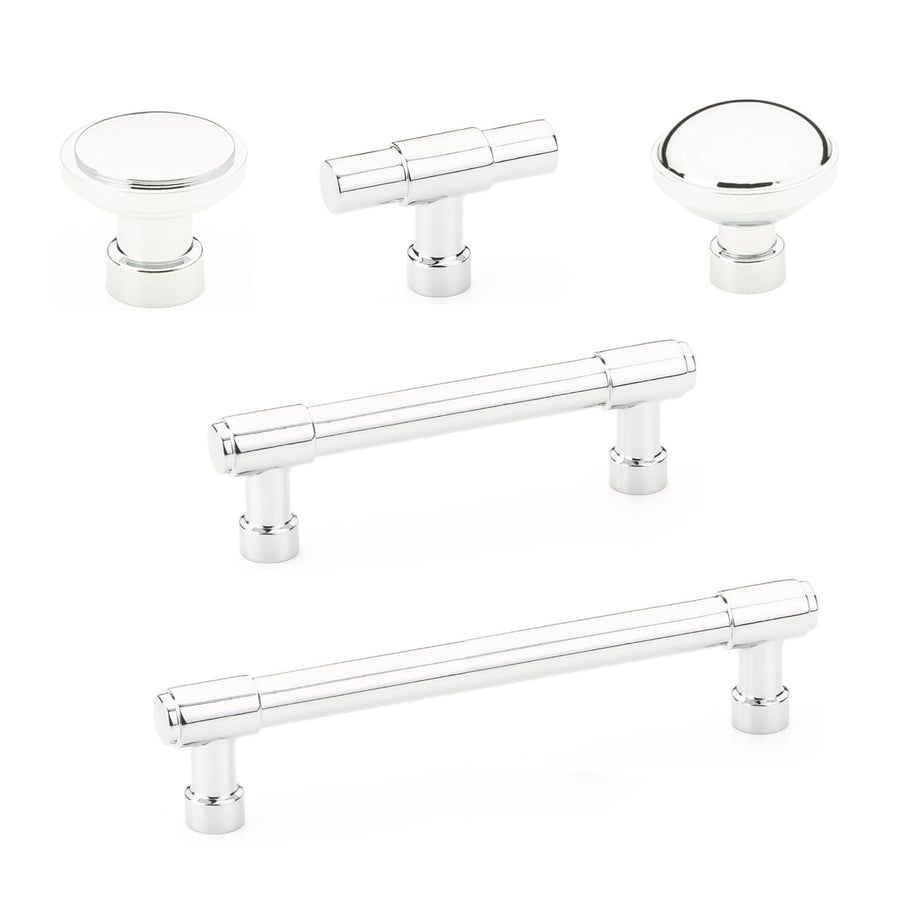 Polished Chrome Industrial Modern Cabinet Knobs and Drawer Pulls ...
