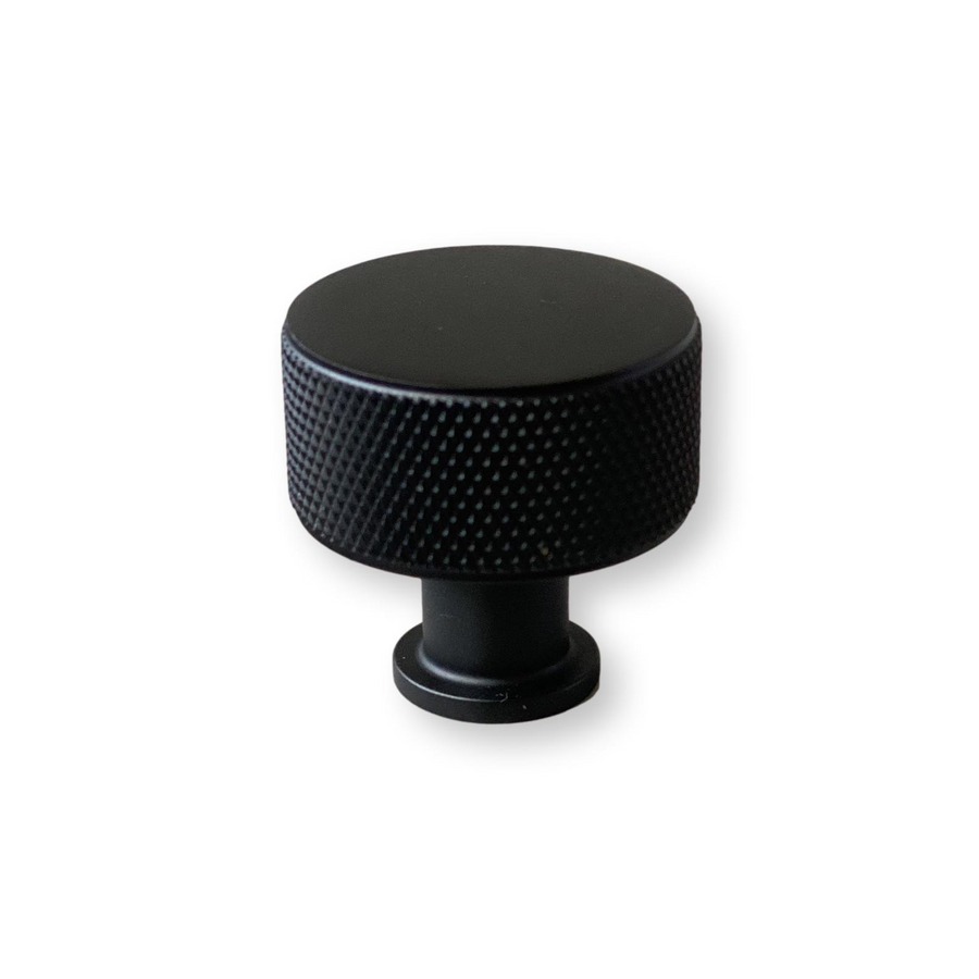 Knurled Matte Black Solid "Texture" Drawer Pulls and Knobs – Forge ...