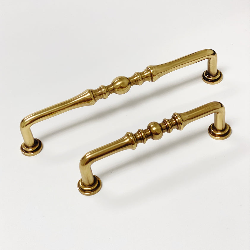 French Brass "Heritage" Cabinet Drawer Pull - Kitchen Drawer Handle ...
